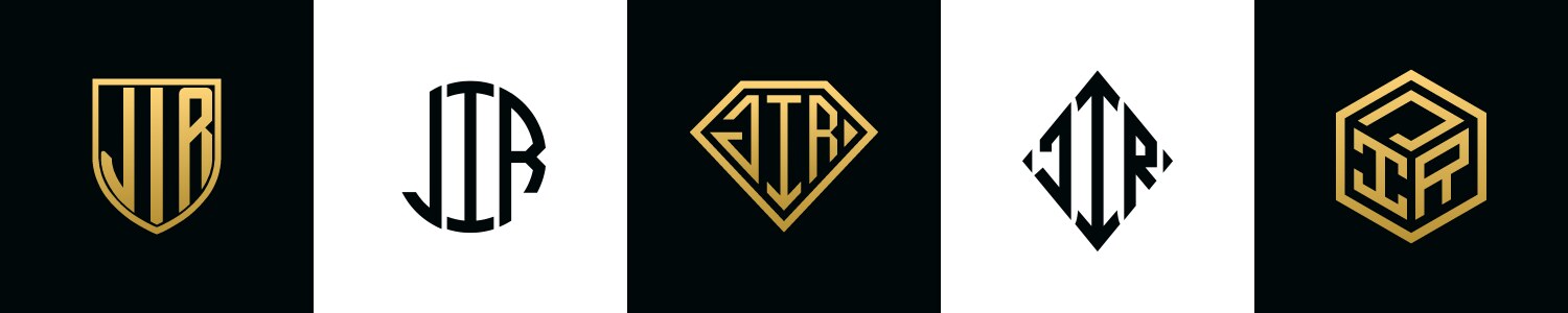 Initial letters jcc logo designs bundle Royalty Free Vector