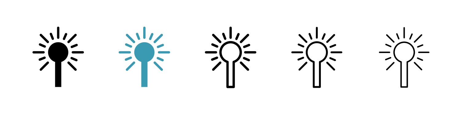 Laser beam icon set on white background Royalty Free Vector