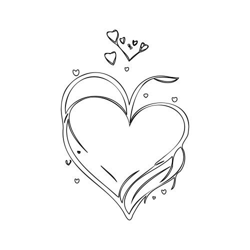 Love valentine outline sketch Royalty Free Vector Image