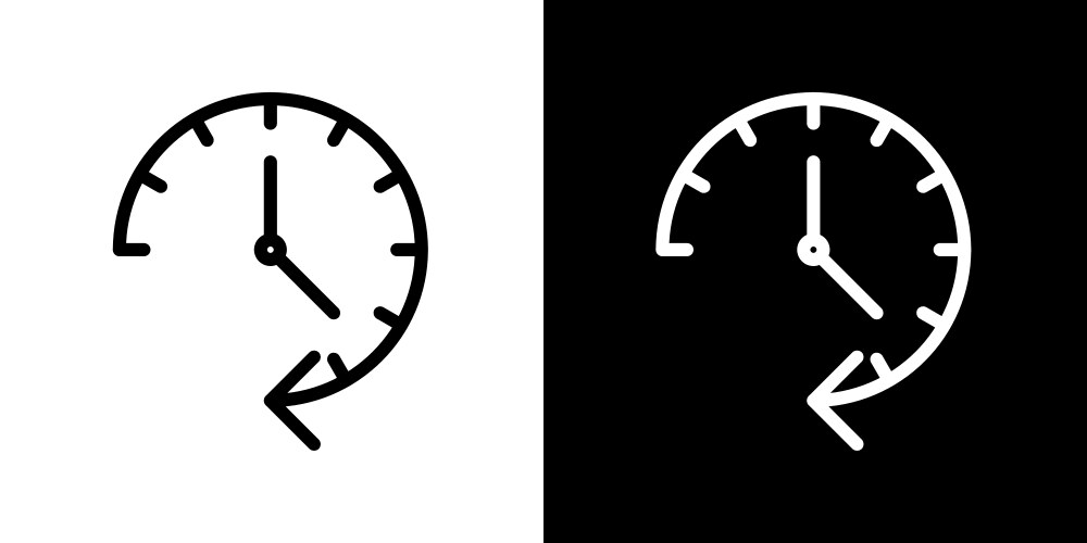 Past icon set on white background Royalty Free Vector Image