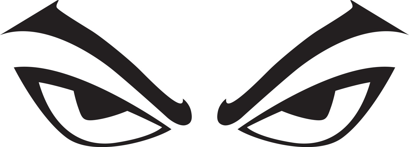 Angry eyes Royalty Free Vector Image - VectorStock