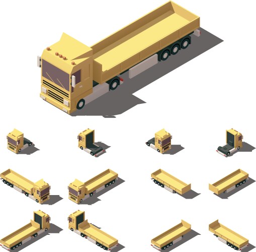 Truck tractor or semi-trailer combination Vector Image