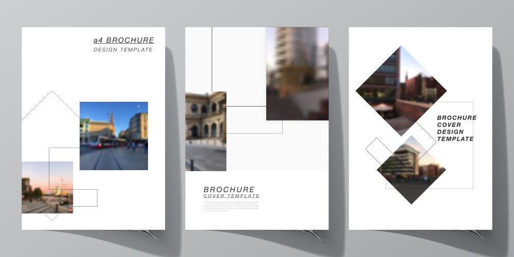 Realistic layouts a4 format mockup Royalty Free Vector Image