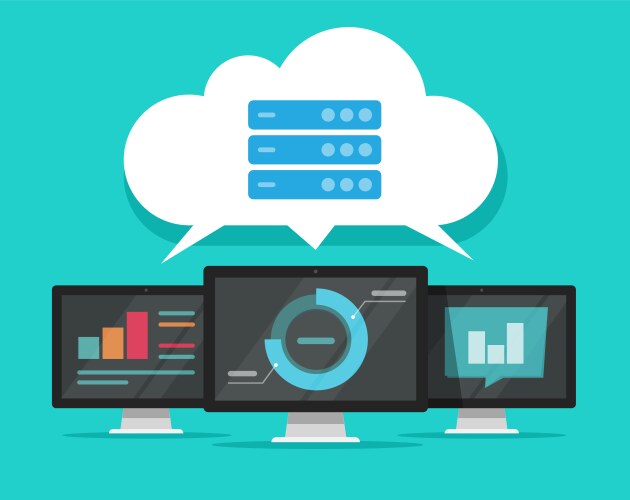 Technologies data streams digital poster Vector Image