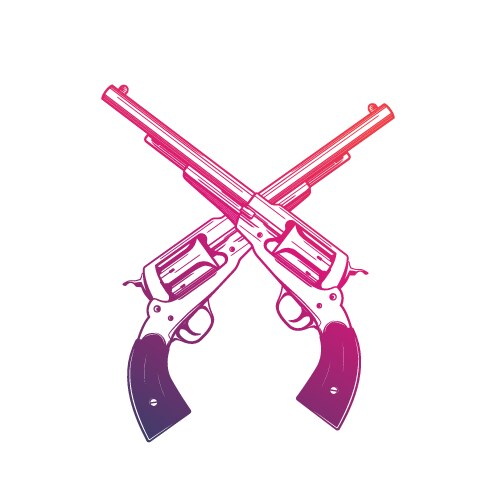 Two Guns Crossed Vector Images (over 420)