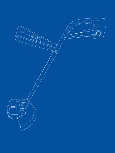 Outline trimmer grass cutter Royalty Free Vector Image