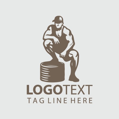 Weight lifting logo Royalty Free Vector Image - VectorStock