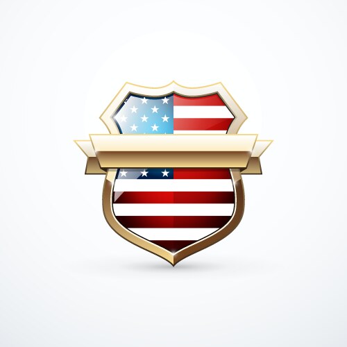 Gold and red shield Royalty Free Vector Image - VectorStock