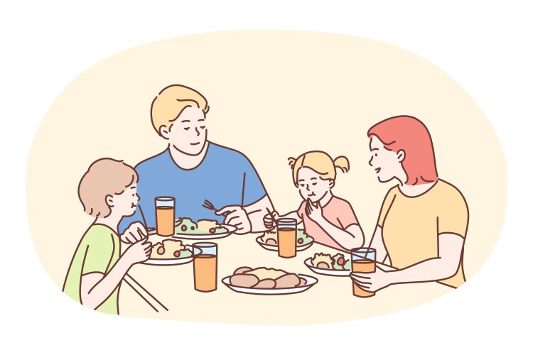 Family Dinner Cartoon Vector Images (over 5,600)