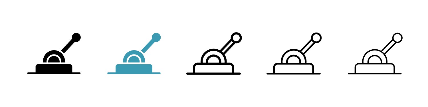 Lever icon set on white background Royalty Free Vector Image