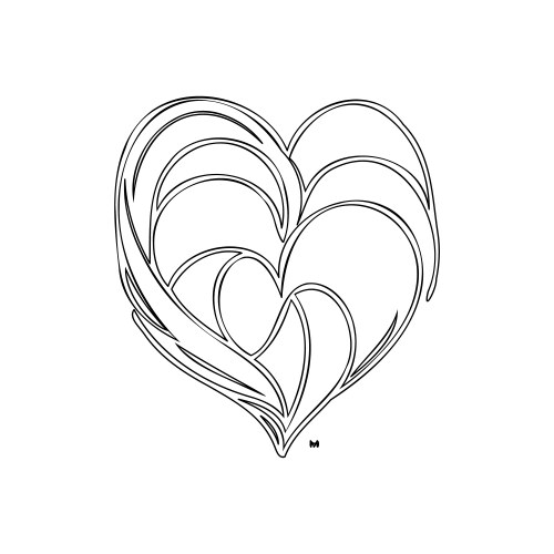 Love valentine outline sketch Royalty Free Vector Image