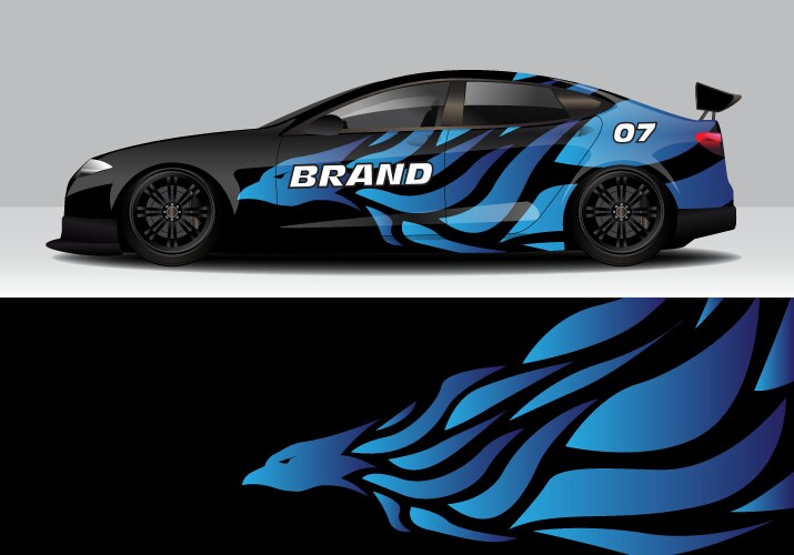Modern sporty abstract car wrap auto sticker Vector Image
