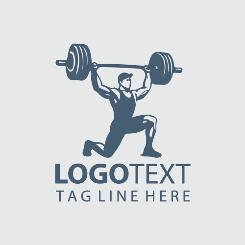 Weight lifting logo Royalty Free Vector Image - VectorStock