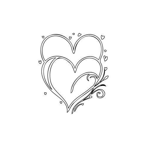 Love valentine outline sketch Royalty Free Vector Image
