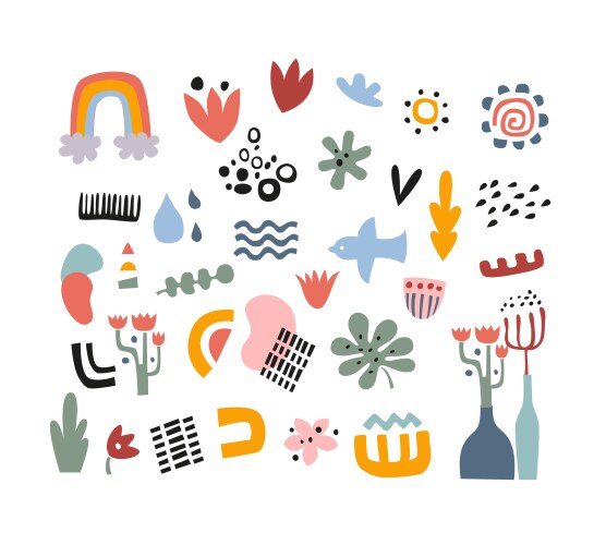 Hand drawn elements Royalty Free Vector Image - VectorStock