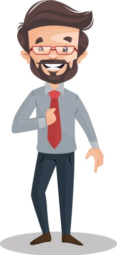 Investment advisor cartoon Royalty Free Vector Image