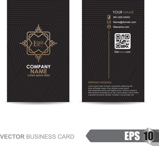 Simple and minimalist business card vertical Vector Image