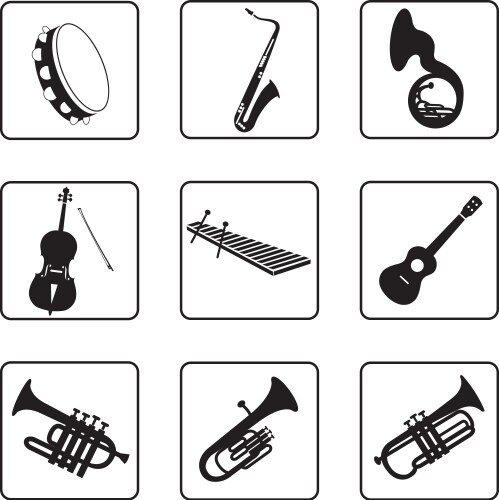 Isolated set instruments on white background Vector Image