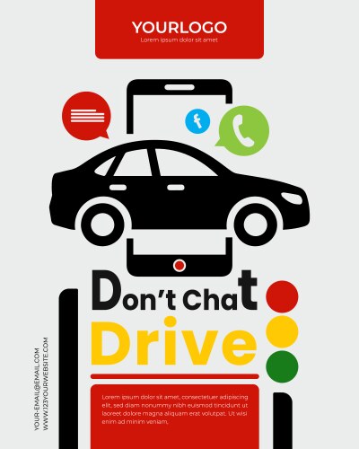 Safe drive save life concept Royalty Free Vector Image