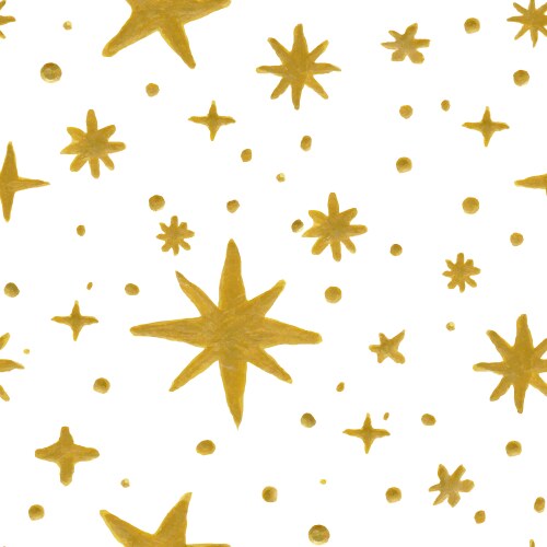 Seamless pattern with cute starfish isolated Vector Image