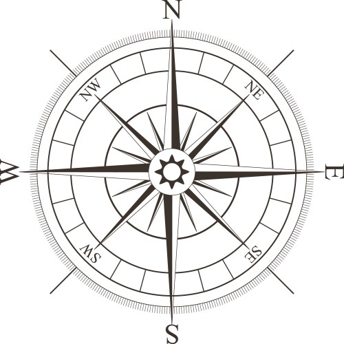 Compass Black and White Vector Images (over 11,000)