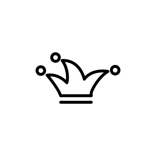 Jester hat icon set joker clown symbol Royalty Free Vector