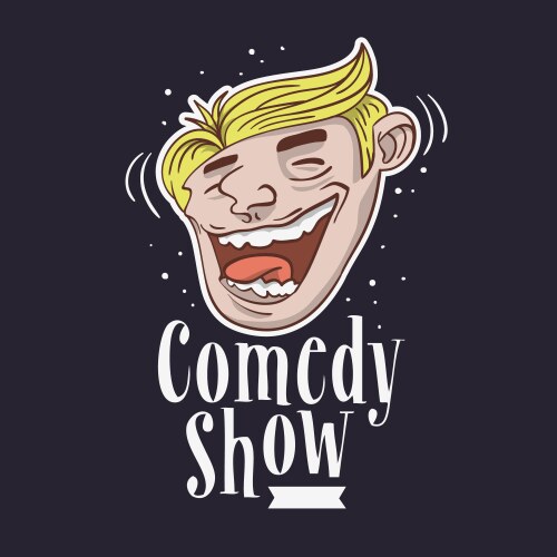 Comedy show hand drawn lettering type design Vector Image