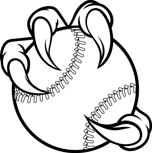 Eagle bird monster claw holding football ball Vector Image