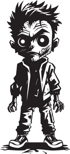 Undead heirs black icon design for scary zombie Vector Image