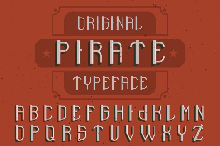 Vintage label typeface Royalty Free Vector Image