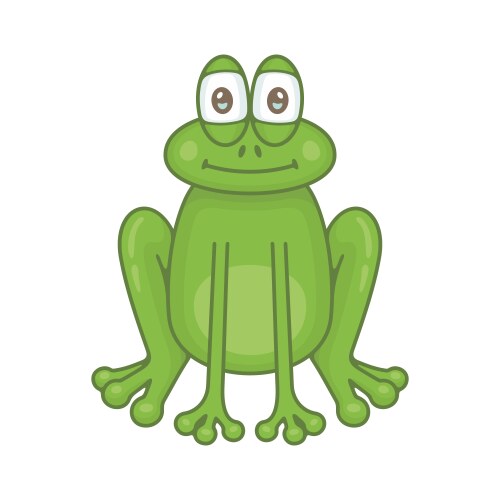 Frog cute cartoon amphibian insect bug on nose Vector Image