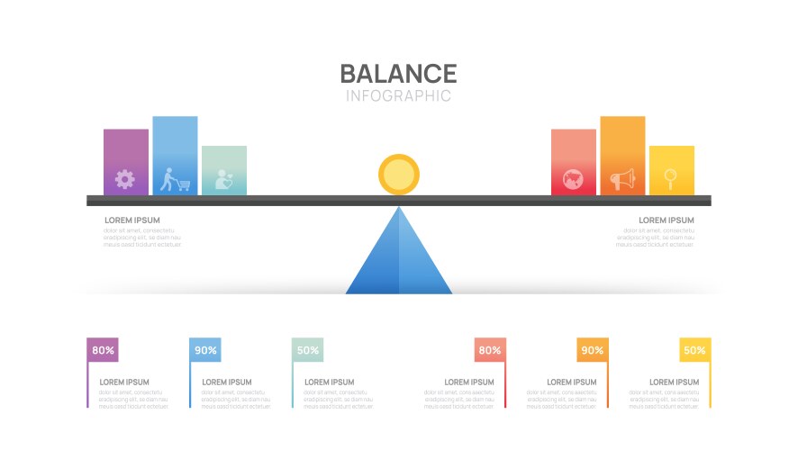 Business histogram infographics for data analysis Vector Image