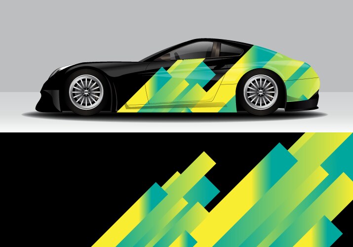 Modern sporty abstract car wrap auto sticker Vector Image