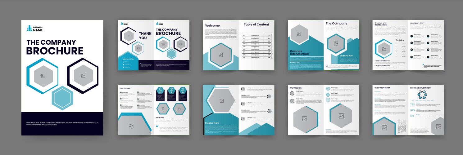 Abstract company profile brochure template Vector Image