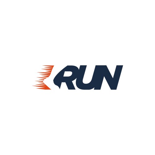5k run logo design stock symbol Royalty Free Vector Image