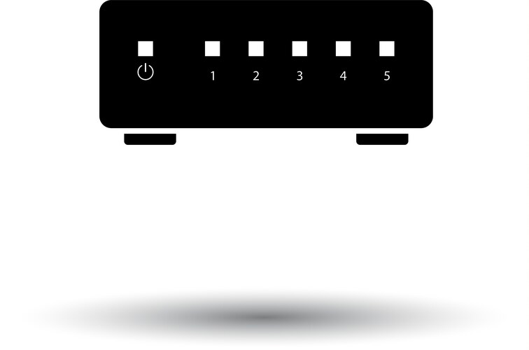 Data center switch composition Royalty Free Vector Image