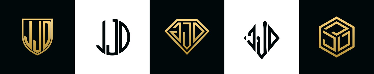 Initial letters jyh logo designs bundle Royalty Free Vector