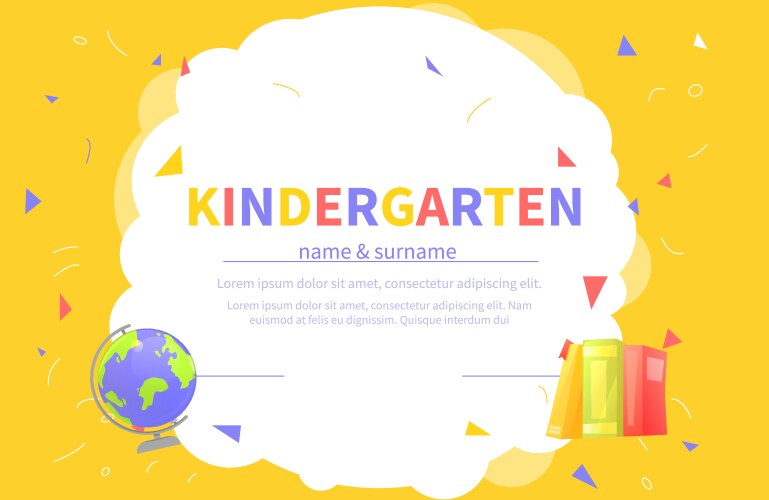 Kindergarten Certificate Border Vector Images (over 1,200)