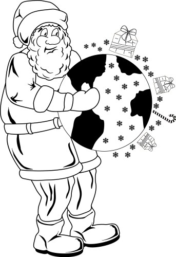 Santa claus isolated on white background Vector Image