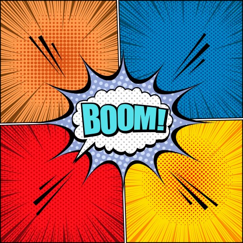 Comic lettering woah on white background Vector Image