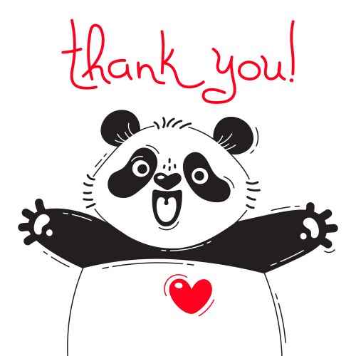 Thank you cute animal Vector Images & Graphics for Commercial Use ...
