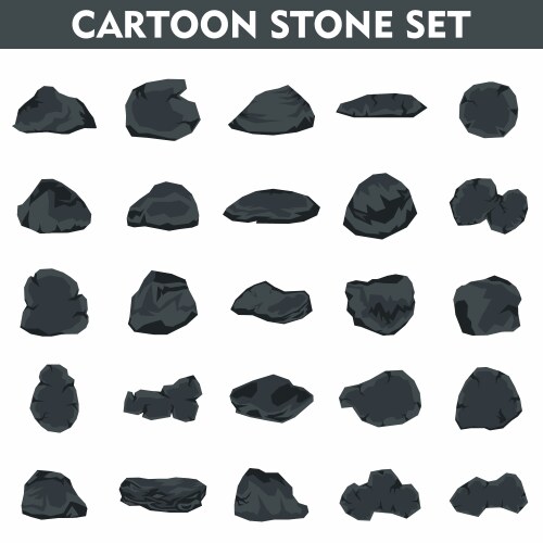 Set stone Royalty Free Vector Image - VectorStock