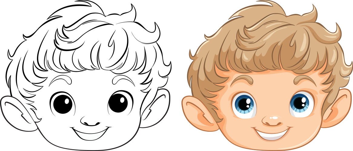 Boy Face Outline Vector Images (over 10,000)