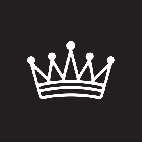 Crown - minimalist and simple silhouette Vector Image