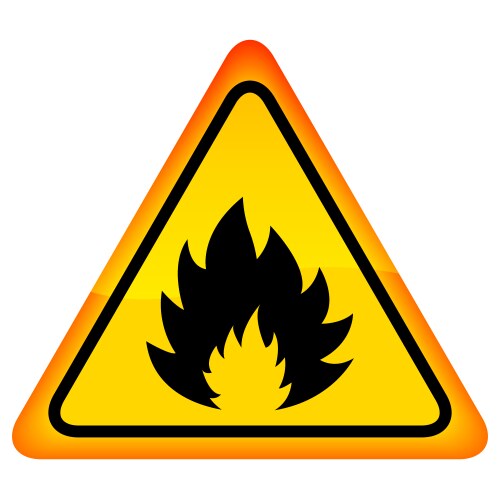 Flammable hazard symbol Royalty Free Vector Image