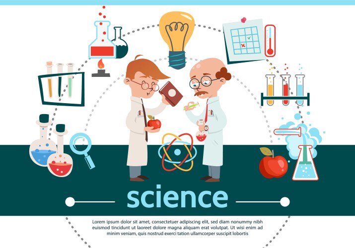 Laboratory symbols science and chemistry icons Vector Image