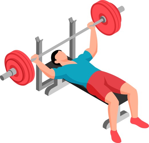 Boy making weight lifting exercise Royalty Free Vector Image