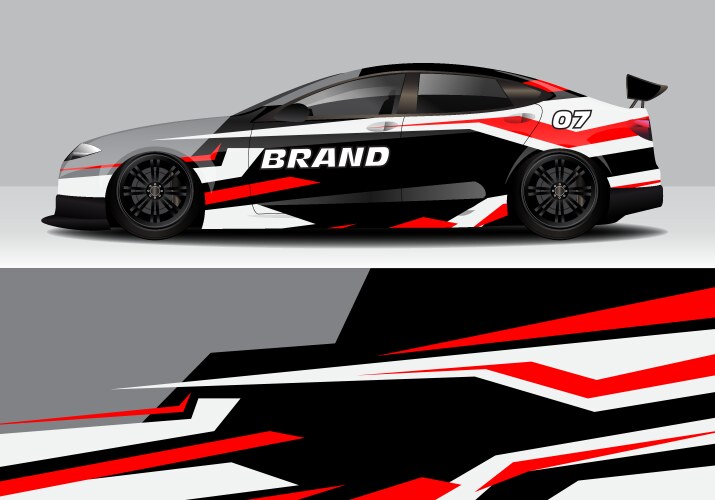 Modern sporty abstract car wrap auto sticker Vector Image