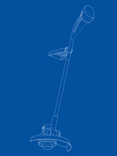 Rotary cutter isometric blueprints Royalty Free Vector Image
