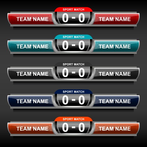 Sport score template Royalty Free Vector Image